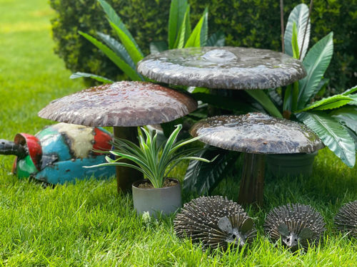 Recycled metal art for your garden n| NZ Delivery | metal bird feeder ...