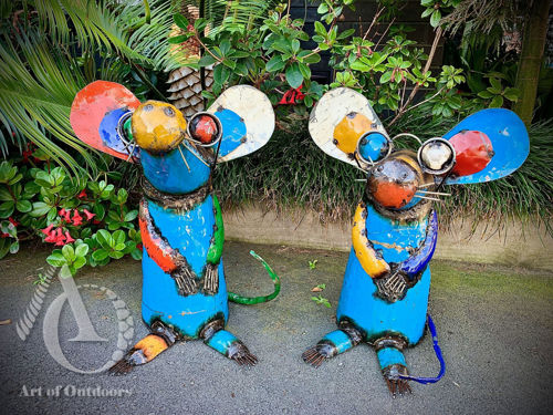 Recycled metal art for your garden | NZ Delivery | Blind Mouse medium ...