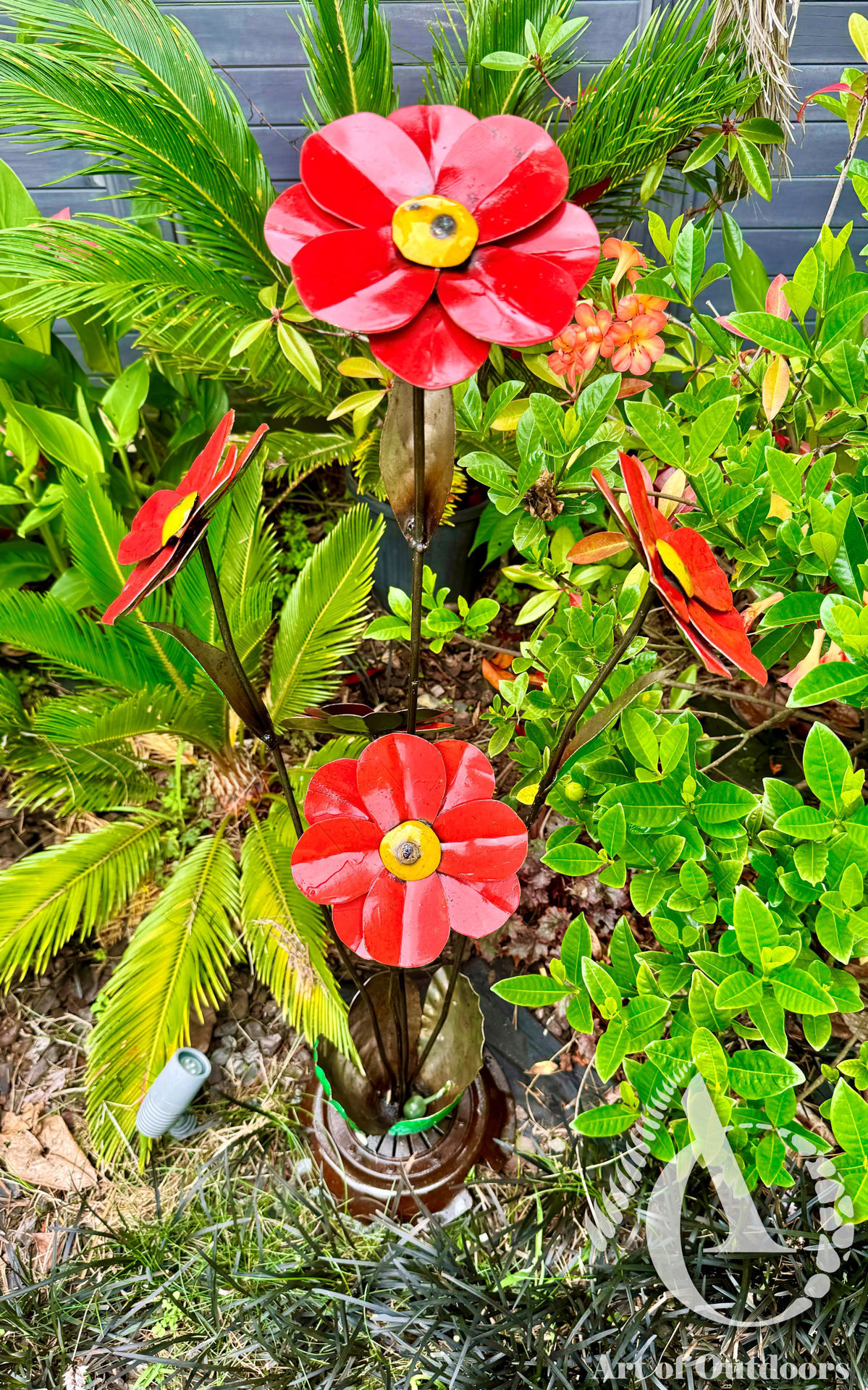 Recycled Scrap Metal Garden Art NZ Metal Art For Your Garden Flower